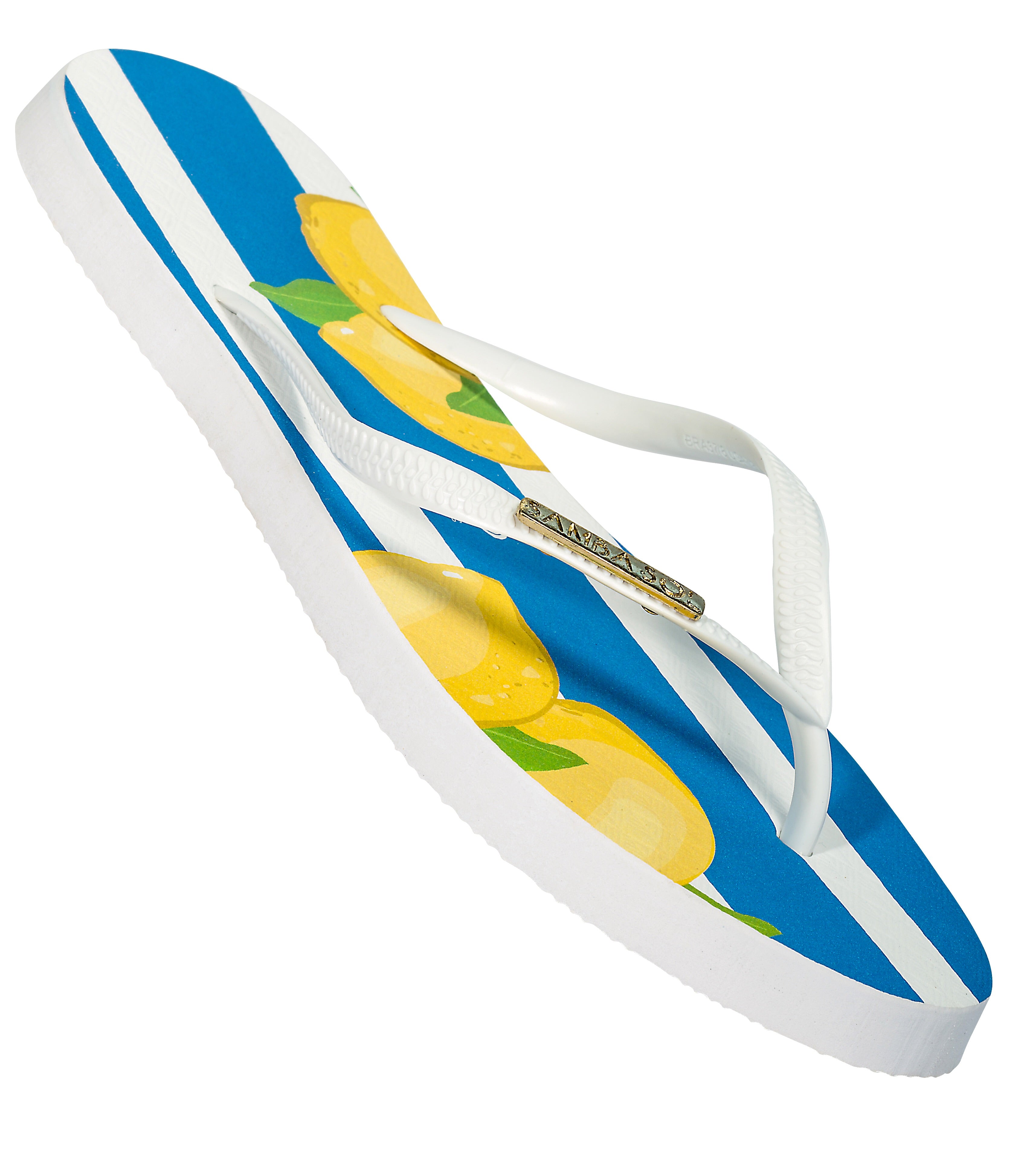 Samba Sol Women's Fashion Collection Capri Lemon Flip Flops