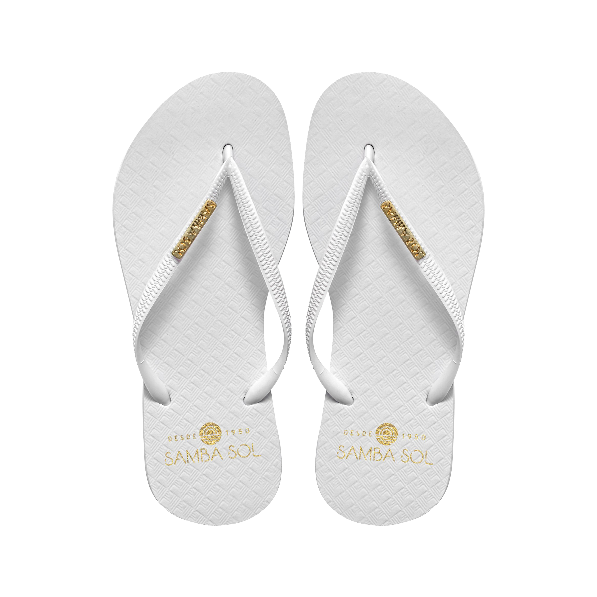 Samba Sol Women's Fashion Collection Classic White Flip Flops | Samba Sol